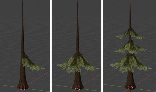 How to model a low poly stylised pine tree in Blender